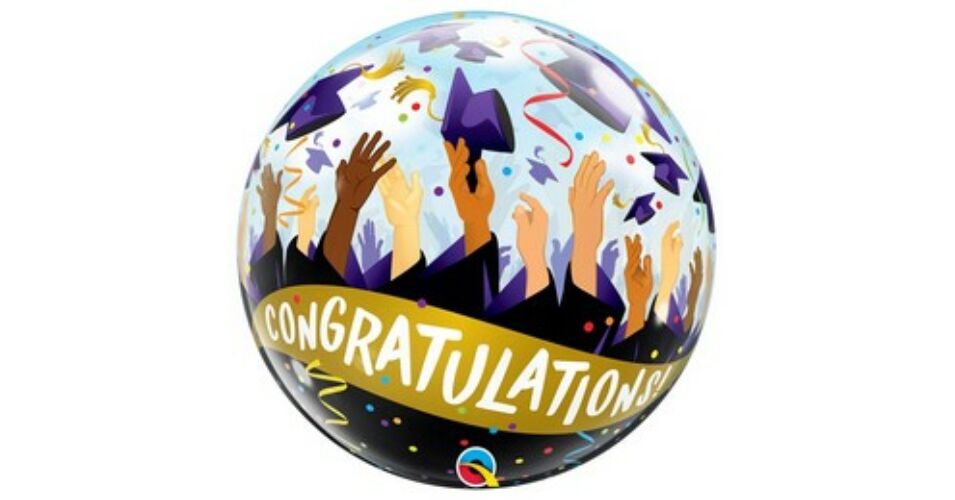 22 inch-es Gratulálok - Congratulations Grad Caps Bubble Lufi ...